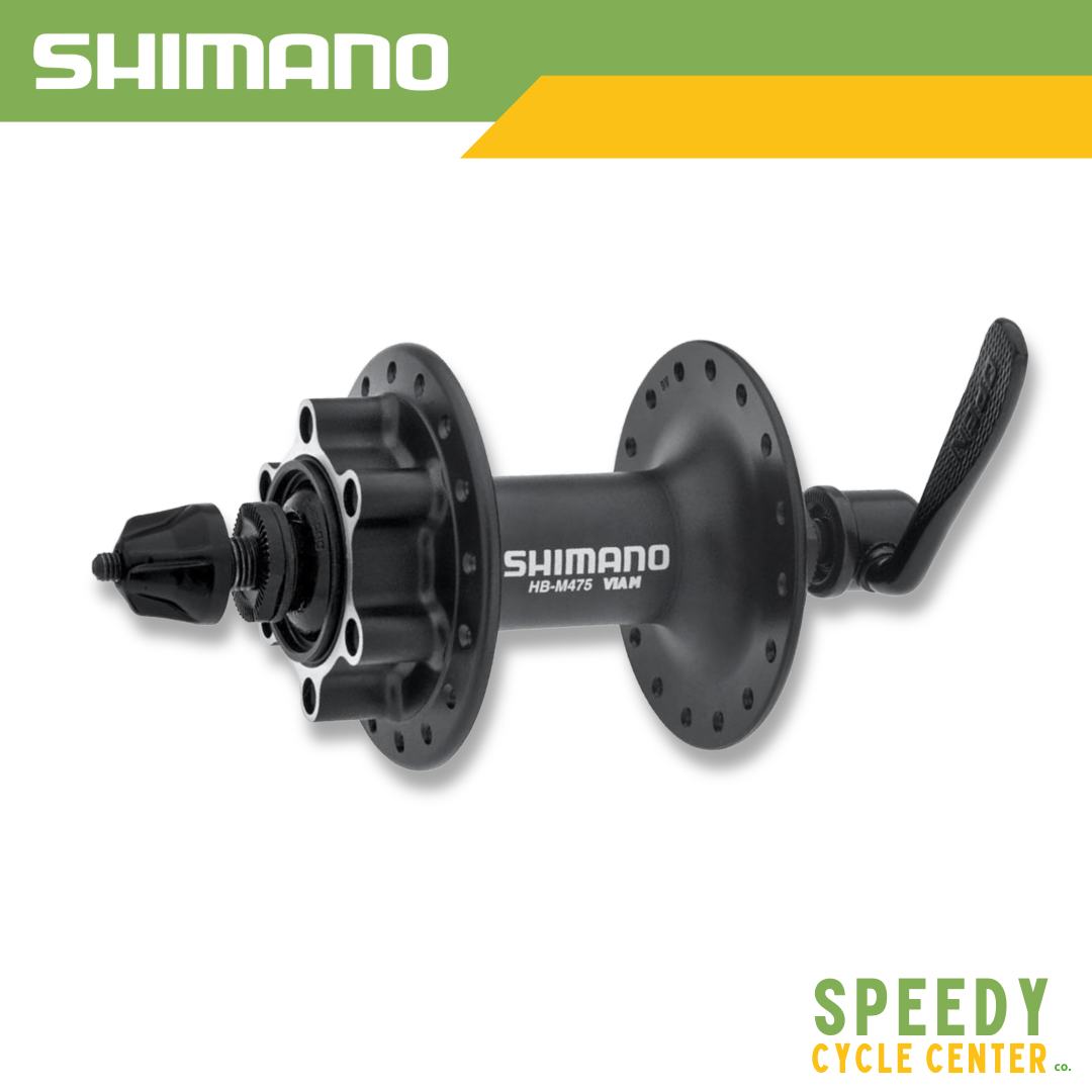 SHIMANO HB-M475 Front Hub 32 Holes / 36 Holes 6-Bolts w/ QR Skewer ...